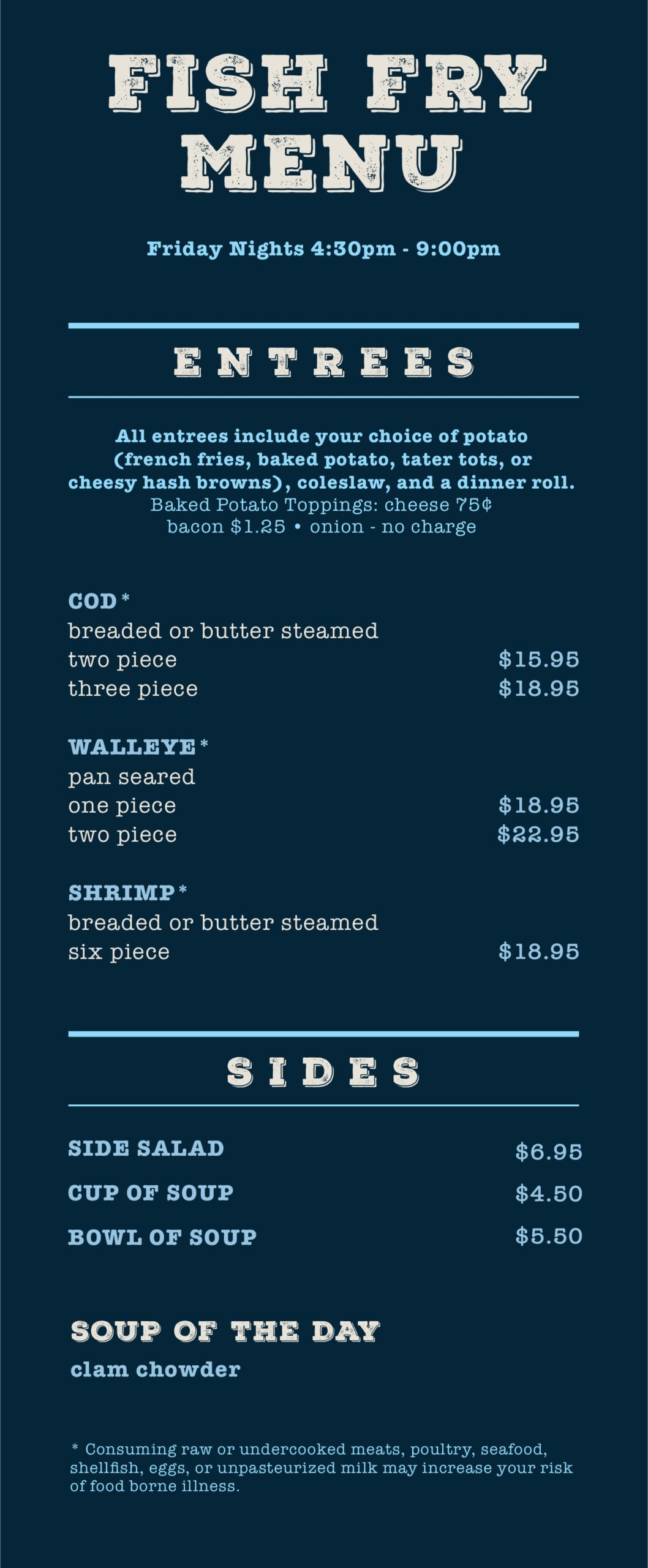 Menus – Cornerstone Bar and Grill